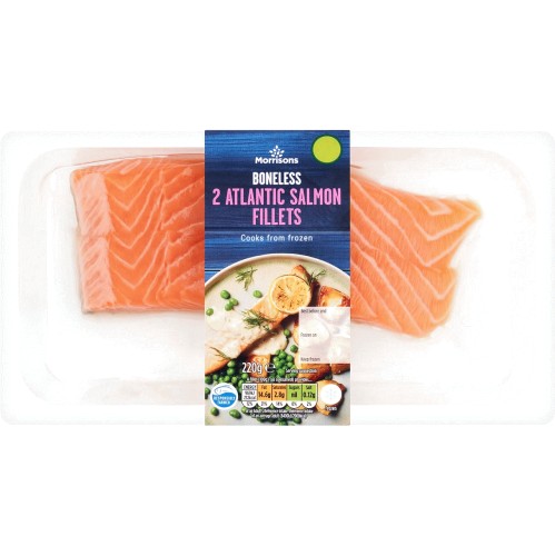 Morrisons Boneless Atlantic Salmon Portions Twin Pack (220g) - Compare ...