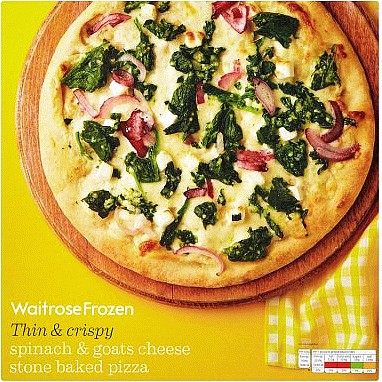 Waitrose Frozen Stone Baked Spinach & Goats Cheese Pizza (398g ...