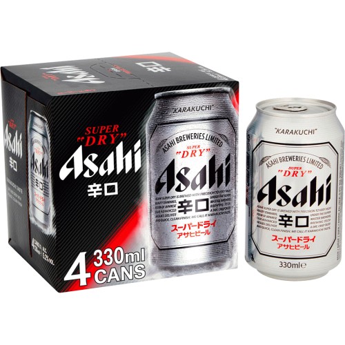 Asahi Super Dry (4 x 330ml) - Compare Prices & Where To Buy - Trolley.co.uk
