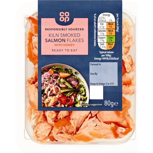Co-op Kiln Smoked Salmon Flakes with Honey (80g) - Compare Prices ...