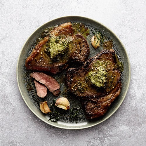 Specially Selected Wagyu Rump Steaks With Wild Garlic And Smoked Salt ...