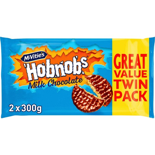 McVitie's Hobnobs Milk Chocolate Twin Pack (2 x 300g) - Compare Prices ...