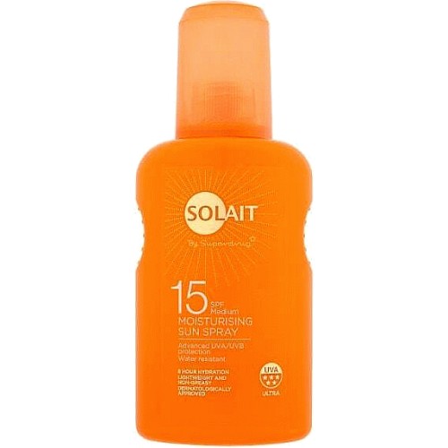 Solait Moisturising Sun Cream Spray SPF 15 (200ml) - Compare Prices ...