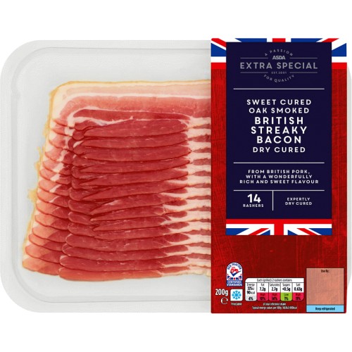 Tesco Smoked Streaky Bacon 14 Rashers (300g) - Compare Prices & Where ...