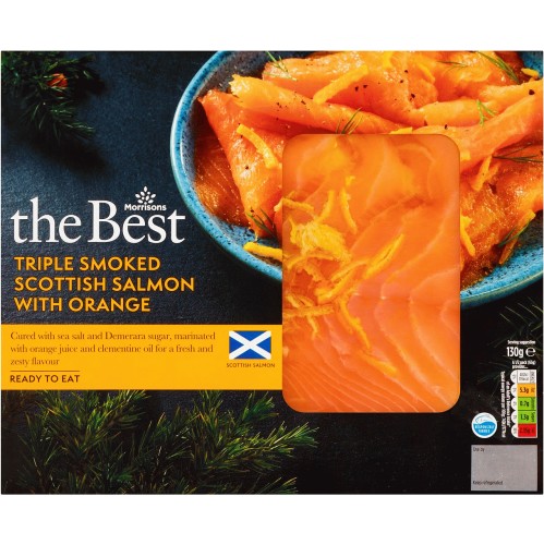 Morrisons The Best Triple Smoked Scottish Salmon With Orange (130g ...