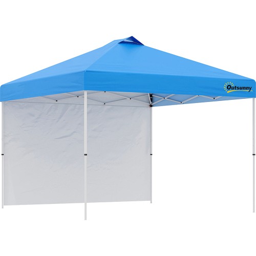 Outsunny 4x4m White Foldable Pop Up Tent Gazebo Adjustable Legs and ...