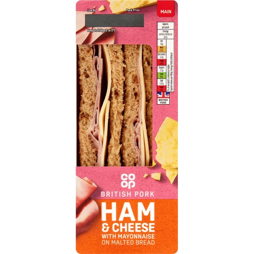 Co-op Ham & Cheese with Mayonnaise on Malted Bread - Compare Prices ...