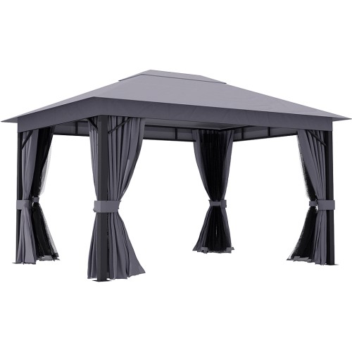 Outsunny 4x3m Grey Shelter Gazebo - Compare Prices & Where To Buy ...