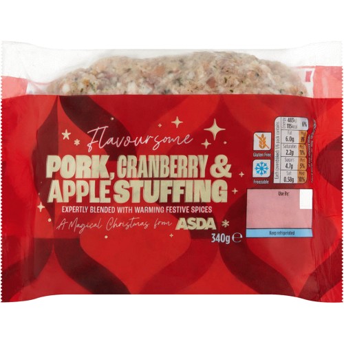 ASDA British Pork Cranberry & Apple Stuffing (340g) - Compare Prices ...