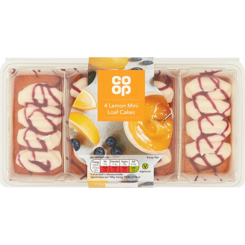 Co op 4 Lemon Mini Loaf Cakes Compare Prices Where To Buy Trolley