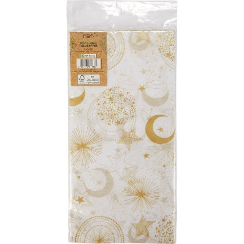 George Home Gold Moon and Star Tissue Paper (5) - Compare Prices ...
