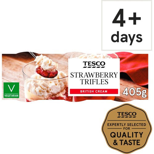 Tesco Strawberry Trifles (3 x 405g, 135g) - Compare Prices & Where To ...