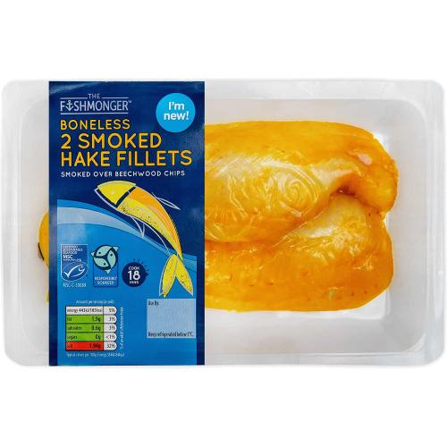 The Fishmonger Boneless Smoked Hake Fillets (250g) - Compare Prices ...