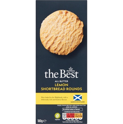 Morrisons The Best Lemon Shortbread Rounds (180g) - Compare Prices ...
