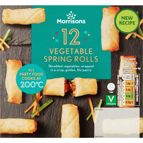 Morrisons 12 Vegetable Spring Rolls (240g) - Compare Prices & Where To ...