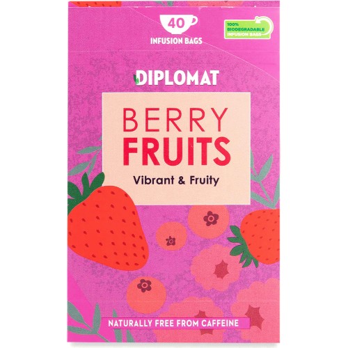 Diplomat Strawberry Raspberry & Cranberry Tea Bags (40 x 80g) - Compare ...