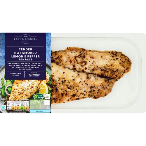 ASDA Extra Special Tender Hot Smoked Lemon & Pepper Sea Bass (168g ...