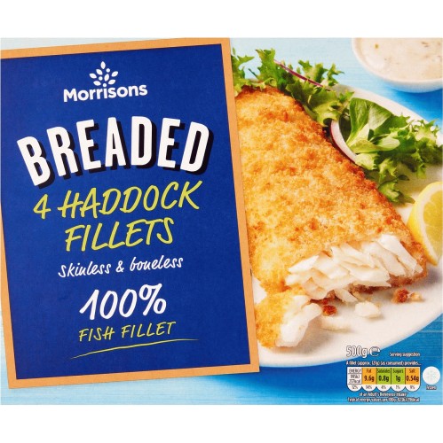 Morrisons 4 Breaded Haddock Fillets (500g) - Compare Prices & Where To ...