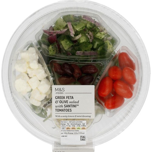 M&S Greek Feta & Olive Salad with Santini Tomatoes (280g) - Compare ...