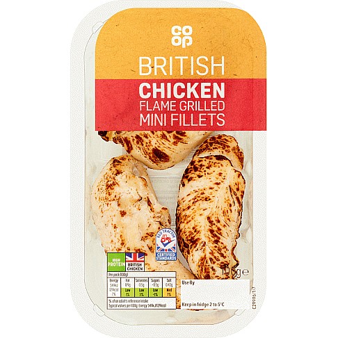 Co-op British Chicken Flame Grilled Mini Fillets (100g) - Compare ...