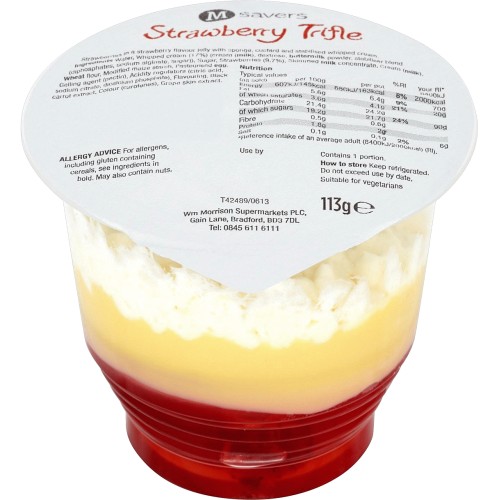 Morrisons Savers Strawberry Trifle (113g) - Compare Prices & Where To ...