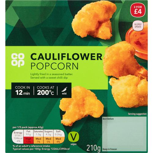 Co-op Cauliflower Popcorn (210g) - Compare Prices & Where To Buy - Trolley.co.uk