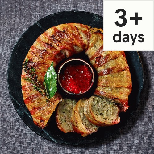 Tesco Finest Pork Honey & Leek Stuffing Wreath with a Cranberry Glaze ...