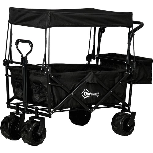 Outsunny Black Folding Trolley Cart - Compare Prices & Where To Buy ...