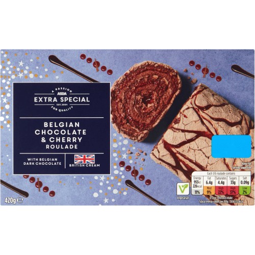 ASDA Extra Special Belgian Chocolate & Cherry Roulade (420g) - Compare ...
