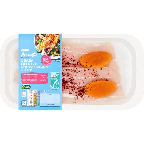 ASDA Aromatic 2 Basa Fillets with Gochujang Butter (230g) - Compare ...