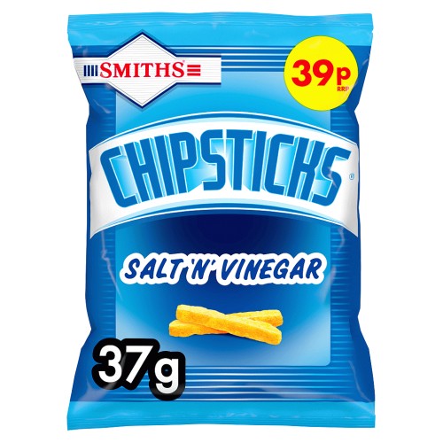 Smiths Chipsticks Salt & Vinegar Snacks 39p RRP PMP (37g) - Compare ...
