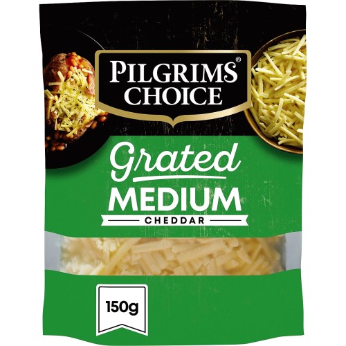 Pilgrims Choice Medium Grated Cheddar (150g) - Compare Prices & Where ...