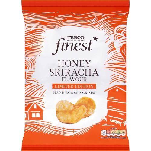 Tesco Finest Honey & Sriracha Flavour Hand Cooked Crisps (150g ...