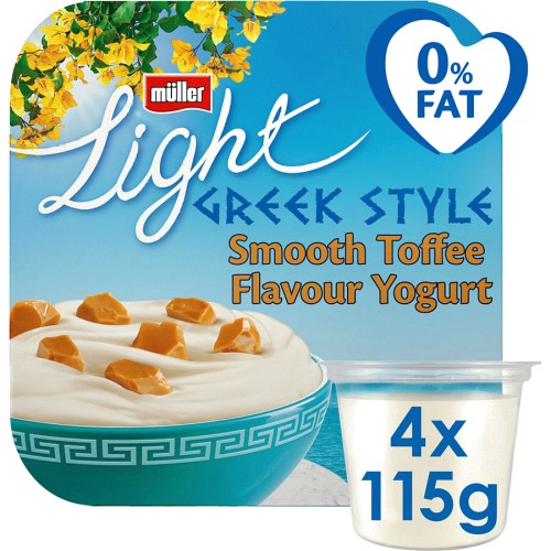 Muller Light Greek Style Smooth Toffee Yogurt (4 x 115g) - Compare ...