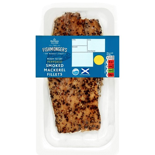 Morrisons Market Street Peppered Hot Smoked Mackerel Fillets Typically ...