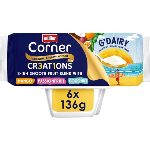 Muller Corner Creations G'Dairy Yogurt (6 x 136g) - Compare Prices ...