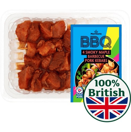 Morrisons Smokey Maple BBQ Pork Kebabs (360g) - Compare Prices & Where ...