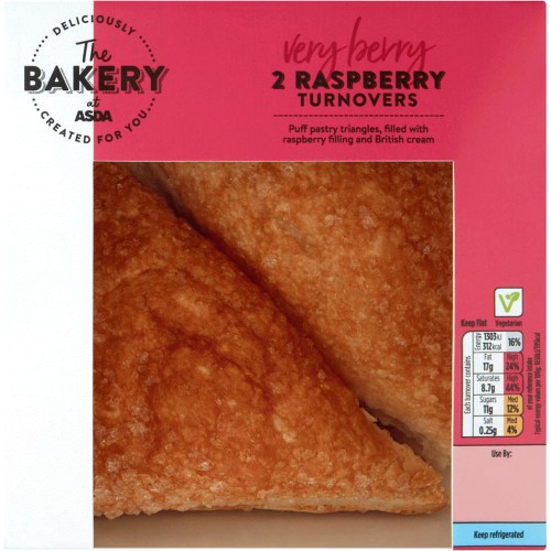 The BAKERY at ASDA 2 Very Berry Raspberry Turnovers (2) - Compare ...