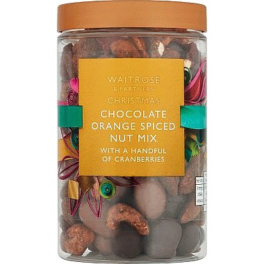 Waitrose Christmas Chocolate Orange Spiced Nut Mix (220g) - Compare ...