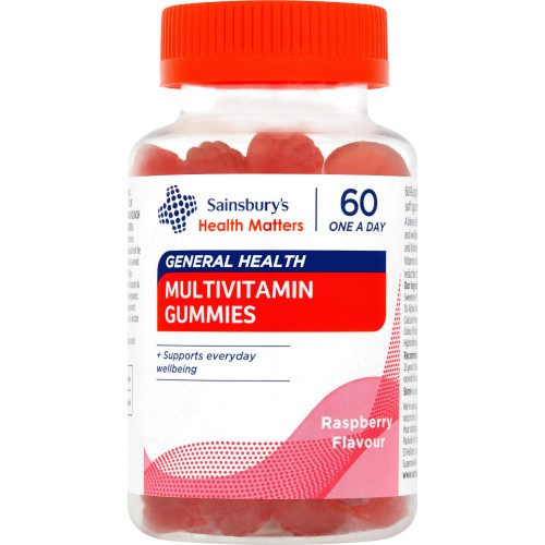 Sainsbury's One a Day General Health Multivitamin Gummies Raspberry ...