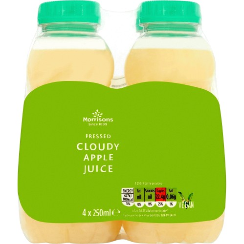 Morrisons Not From Concentrate Apple Juice (4 x 250ml) - Compare Prices ...
