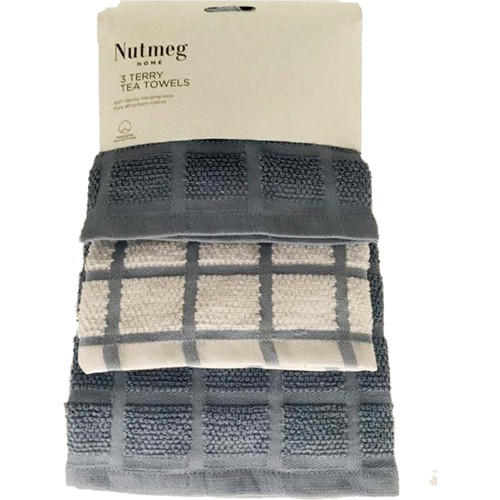 Nutmeg Home Terry Blue Tea Towels (3) - Compare Prices & Where To Buy ...