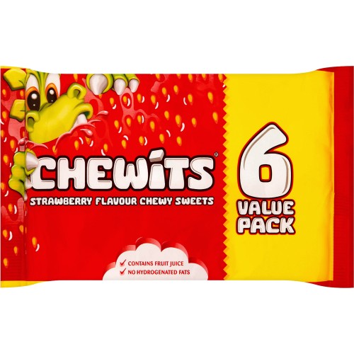 Chewits Strawberry Flavour Chewy Sweets (6 x 30g) - Compare Prices ...