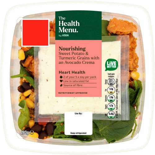 The Health Menu by ASDA Nourishing Sweet Potato & Turmeric Grains with ...