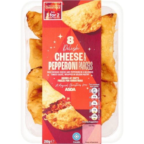 ASDA 8 Delish Cheese & Pepperoni Parcels (200g) - Compare Prices ...