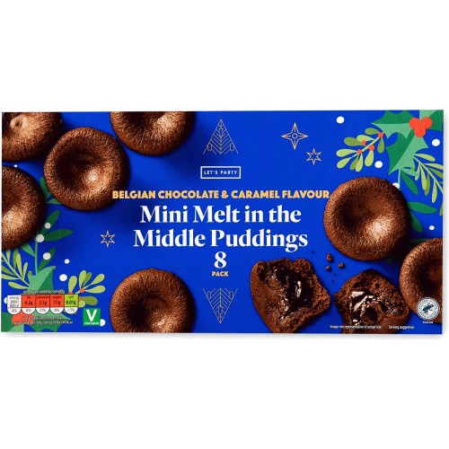 ASDA Extra Special 8 Mini Chocolate Caramel Flavour Melt in the Middle ...