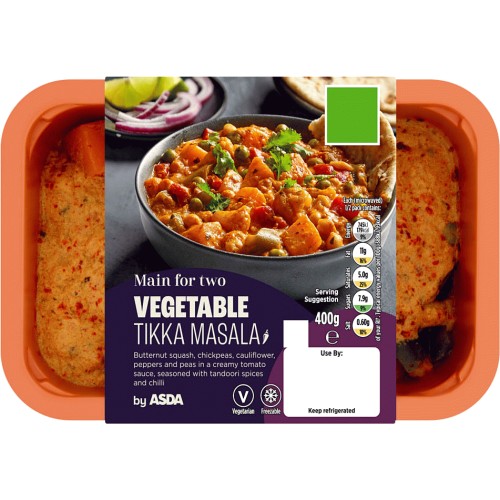 ASDA Main for Two Vegetable Tikka Masala (400g) - Compare Prices ...