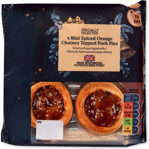 Specially Selected Mini Cranberry Topped Pork Pies (4 x 200g) - Compare ...