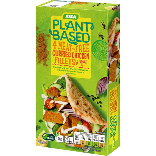 ASDA Plant Based 4 Meat-Free Curried Chicken Fillets (220g) - Compare ...
