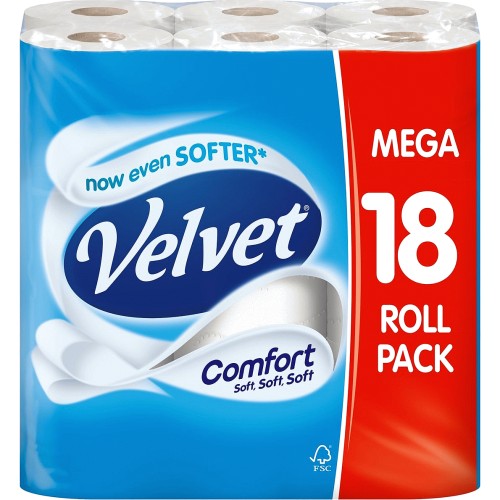 Velvet Classic Quilted 24 Toilet Rolls (24) - Compare Prices - Trolley ...
